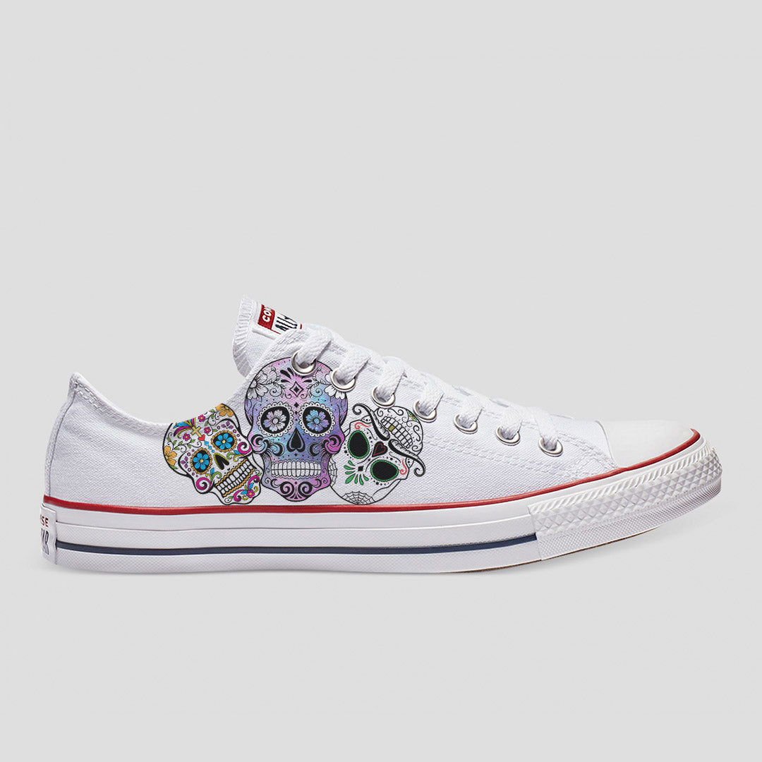 Converse Custom Sugar Skull Adult Shoes | Bump - Bump Shoes