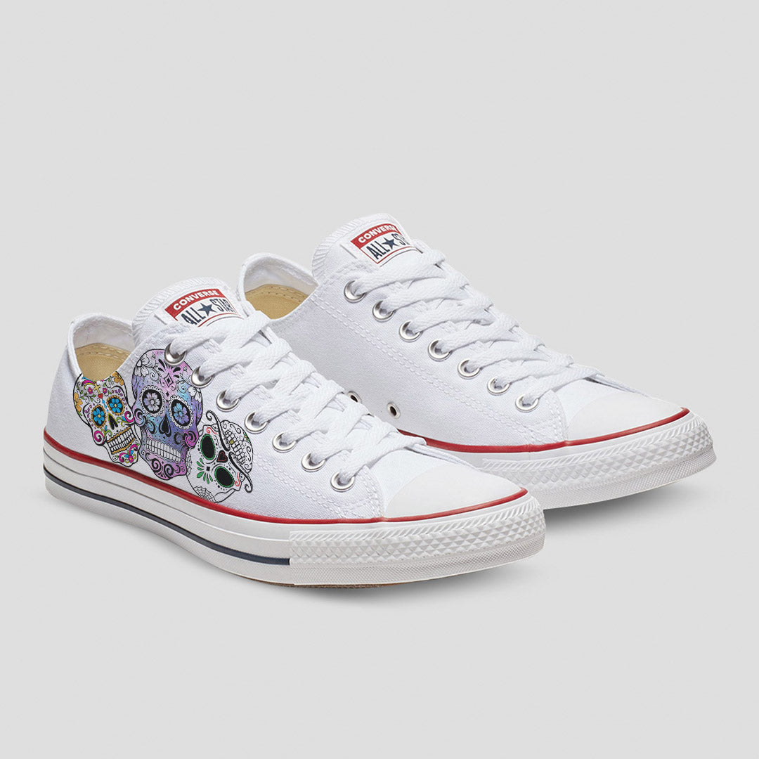 Converse Custom Sugar Skull Adult Shoes | Bump - Bump Shoes