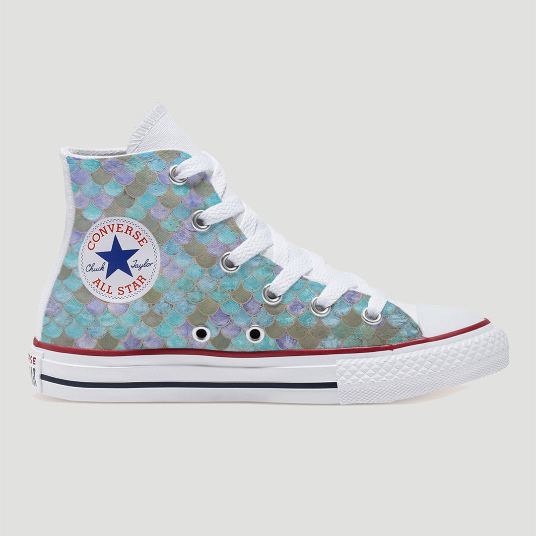 Converse Custom Mermaid Scale Kids Shoes | Bump - Bump Shoes