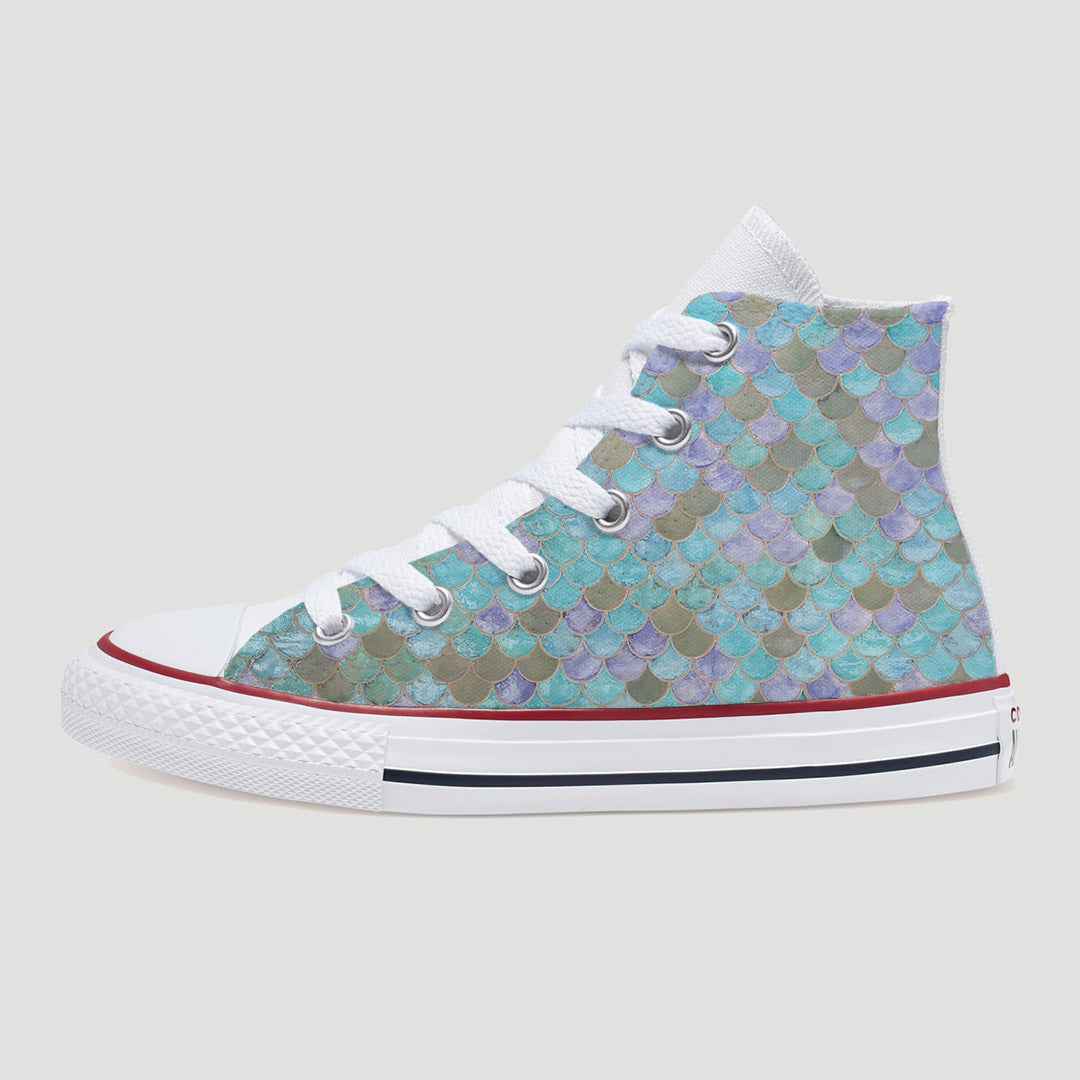 Converse Custom Mermaid Scale Kids Shoes | Bump - Bump Shoes